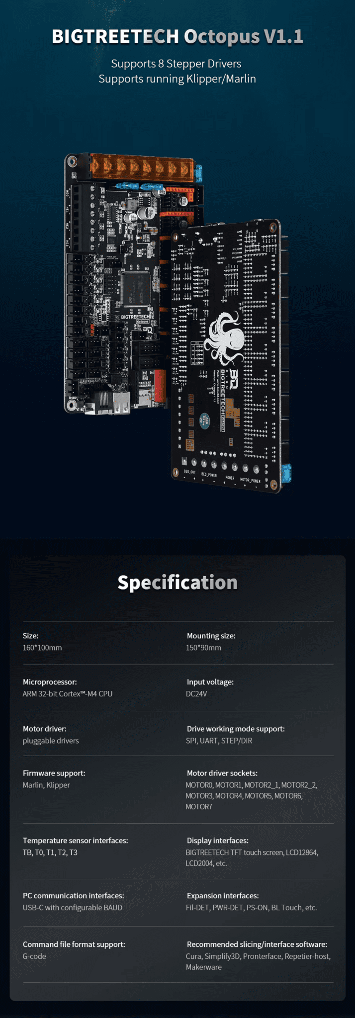 Bigtreetech Octopus V1.1 F407 Control Board - DConqueror3D